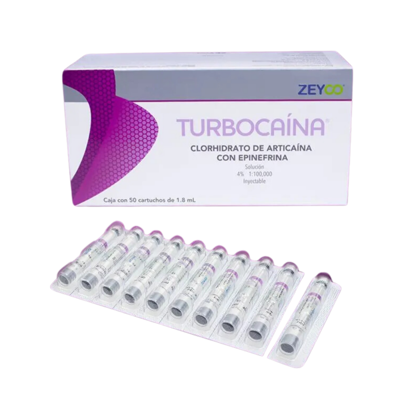 TURBOCAÍNA ARTICAÍNA HCl 4% / EPINEFRINA 1:100,000 – Depósito Dental Fong - Beethoven